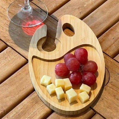 Wine Appetizer Plates With Glass Holder Appetizer Serving