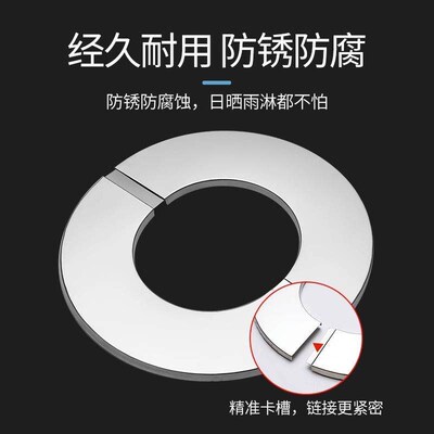 Stainless steel decorative cover for concealing wall holes,