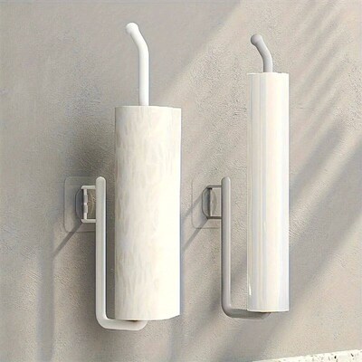 Punch-free Kitchen Paper Towel Rack Toilet Paper Roll Rack H