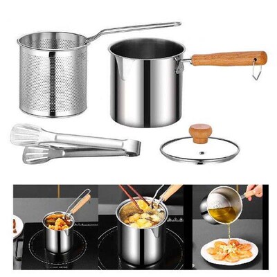 304 Stainless Steel Oil Fryer Household Fryer Oil Saving