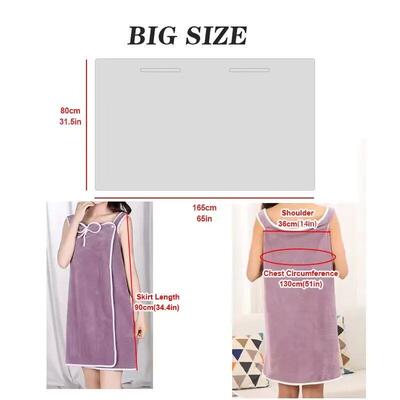 Womens Bath Towels Girls Wearable Fast Drying Bathing Beach