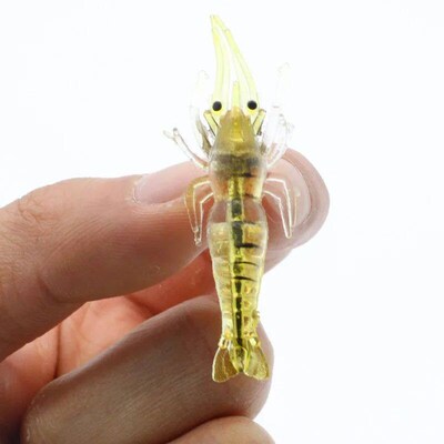 10PCS Isca Artificial Soft Shrimp Lure Worm For Fishing Bait
