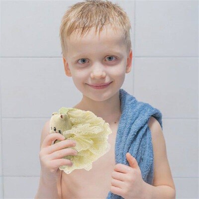 2Pcs Shower Loofah Cartoon Bath Ball Kids Bathroom