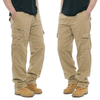 Cotton Cargo Pants Men Overalls Army Military Style Tactical