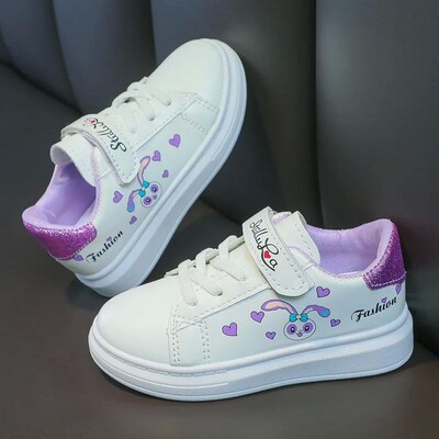 Girls White Shoes Spring Boys Anti-skid Solid Soled Stella
