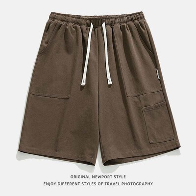 Han Lu Mens Large Pocket Workwear Shorts Mens Summer New R