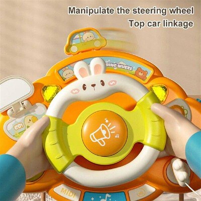 Child Copilot Steering Wheel Electric Simulate Driving Car