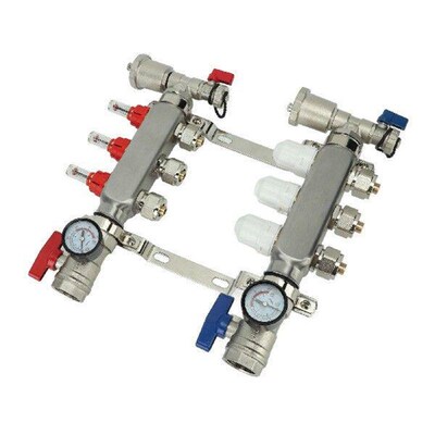 Floor Heat Manifold Kit 3 Loop Radiant Heat Manifold