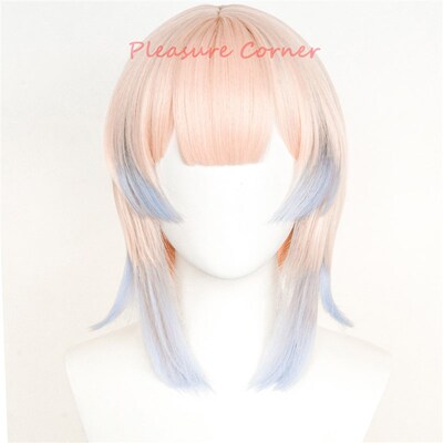 Wig Cosplay Genshin Impact Kokomi Warna Campuran Gradien Wig