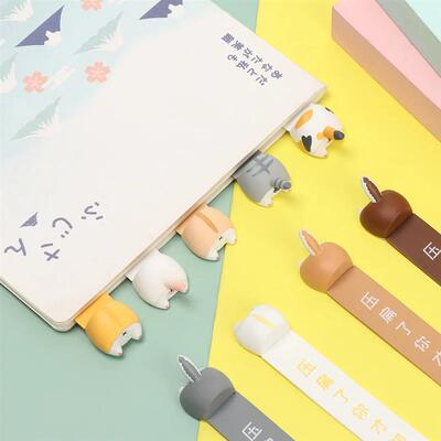 1Pc Cute Cartoon Animal Corgi Bookmarks Cat Hamster Book Mar