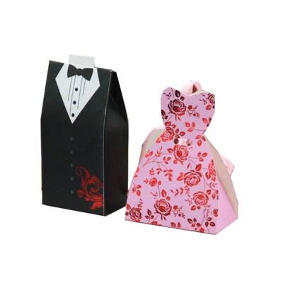 20/30pcs Bride And Groom Candy Box Wedding Favor And Gifts B