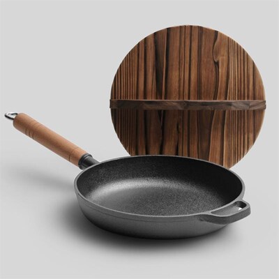 Cast Iron Pan Uncoated Non-stick Barbecue Frying Pan Kitchen