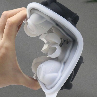 3D Cute Cat Ice Cube Molds 4 Holes Silicone Ice Cube Tray An