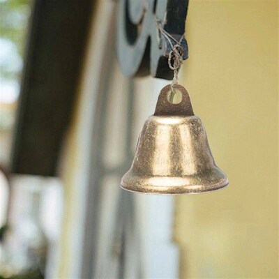 6pcs Bronze 38mm Wrought Iron Hand Cranked Open Bell