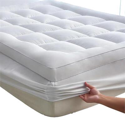 Anti Slip Elastic Soft Mattress Topper Pad Bed Cover Single