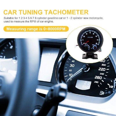Digital Tachometer with Shift Light RPM Gauge Blue