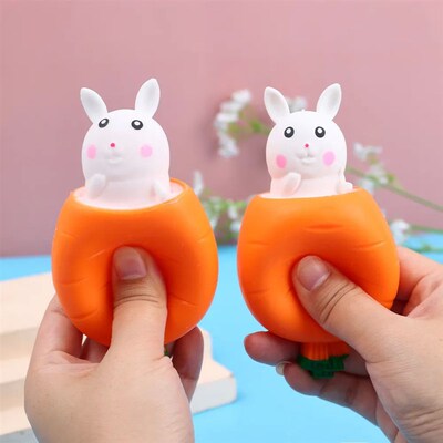Carrot Rabbit Cup Squeeze Toys Cute Cartoon Sress Relief Toy
