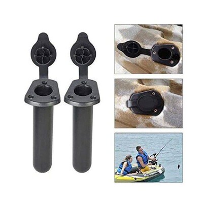 Pack of 2 Fishing Rod Holder Gasket Cap Kit Bracket Rubber