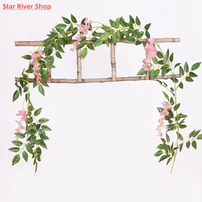 180cm Fake Ivy Wisteria Flowers Artificial Plant Vine Garlan
