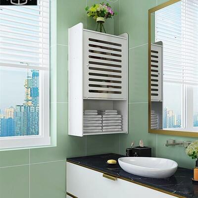 Toilet bathroom shelf wall mounted washstand storage cabinet
