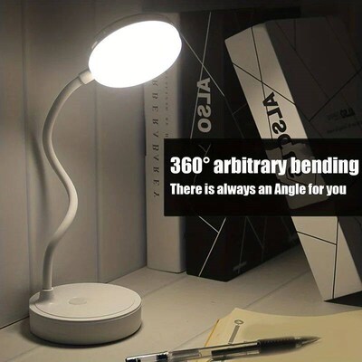 Table Lamp USB Rechargeable Desk Lamp Bed Reading Book Night