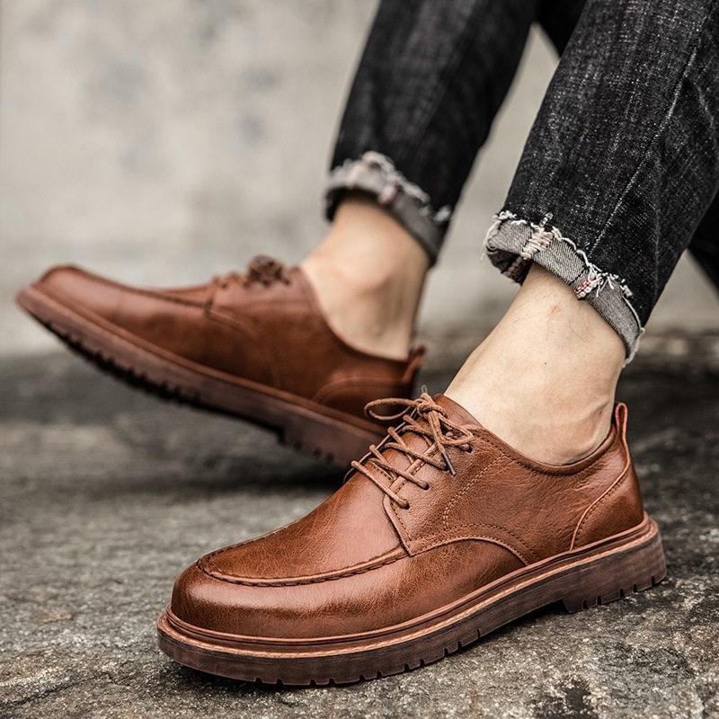 New Men Handmade Loafers Shoes Brogue Casual Shoes Men Genui