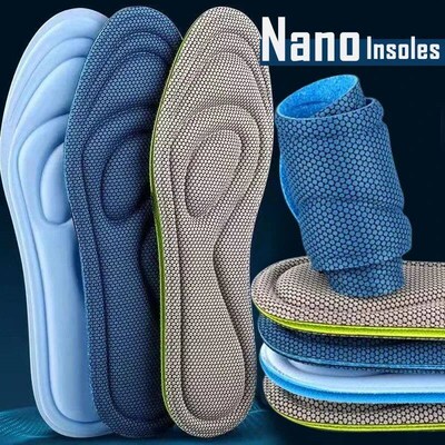 4Pcs Memory Foam Orthopedic Insoles for Shoes Antibacterial