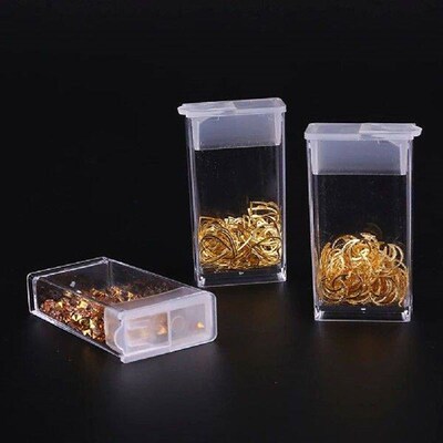 64 Slots Clear Plastic Beads Holder Storage Box for Nail