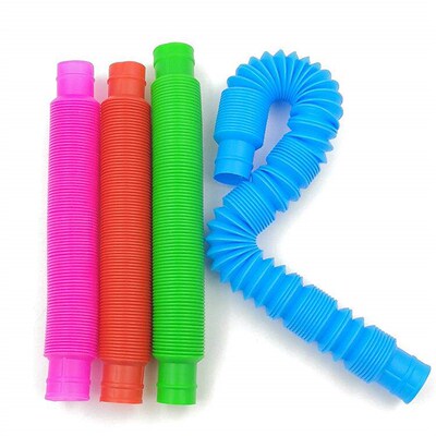 4 Pack Mn Pop Tube Sensory Fdget Toy Colorful HeavyDuty
