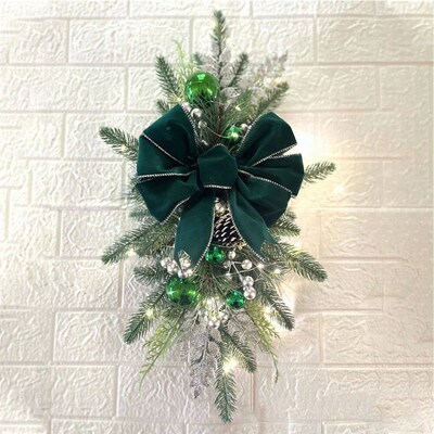 Christmas Wreath Hanging Garlands Without/With Atmosphere La