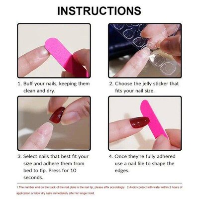 Pearlescent White Short Fake Nails Stylish Solid Color