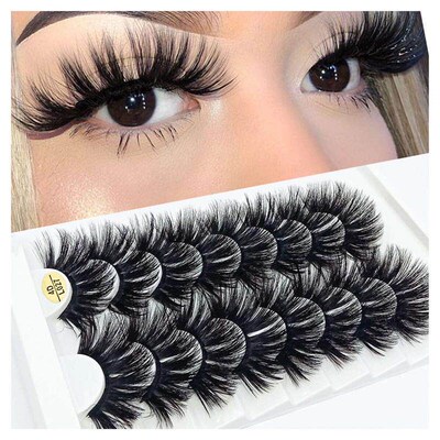 /5/8 pairs 25mm mink eyelashes D dramatic false eyelashes