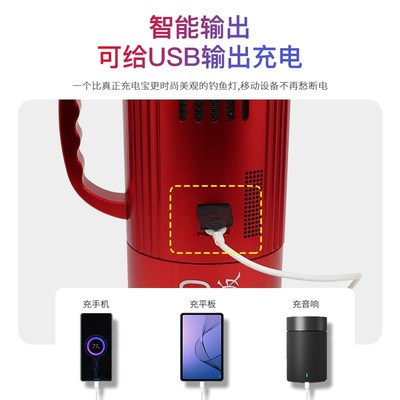 北京顶点E-300大功率激光大炮钓鱼灯黑坑专用野钓超亮疝气夜钓灯