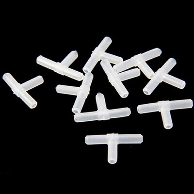 4mm Plastic T Shape Tee 3 Way Hose Joints Fish Tank Aquarium