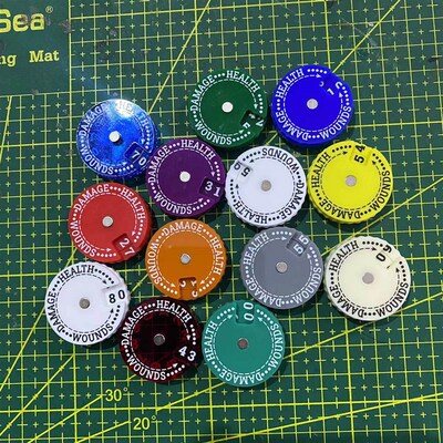 30mm Health/Damage/Wounds Tracker 1set ONE set  00-99