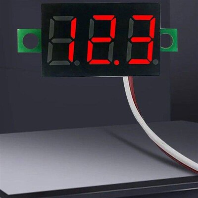 2 Wires DC Volt Meter LED Display 0.28 Inch Digital Voltage