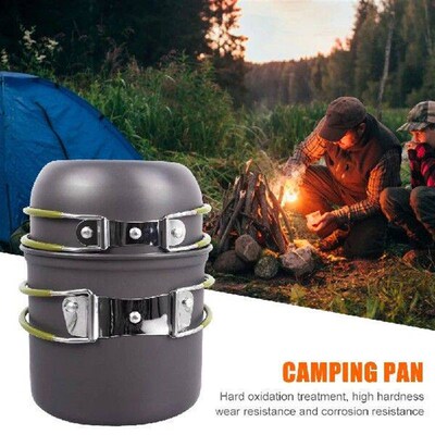 Practical Picnic Cooking Pot Kits Foldable Multifunctional