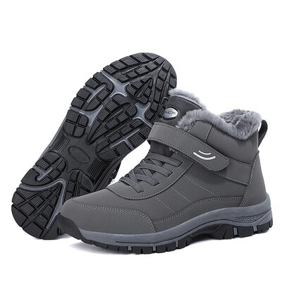 Old Peoples Shoes Mens High-top Fleece-lined Thickened Cot