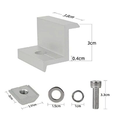 12 Piece Solar Module Bracket End Clamp, End Clamp, Side