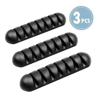 !ACCEZZ 3pcs SB Cable Organizer Silicone Wire Winder Earphon