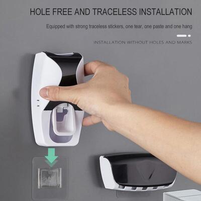 Toothbrush Holder Automatic Toothpaste Dispenser Set Dustpro