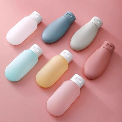 4Pcs/Set Refillable Bottle 60ml Soft Lotion Container Squeez