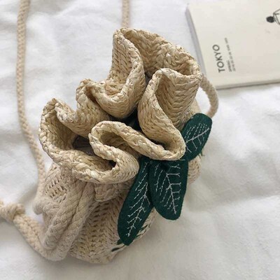 Straw Bucket Small Bag Womens Bag New Summer Fresh Stylist