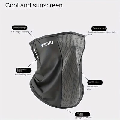 Summer face and neck sun protection breathable mask, outdoor
