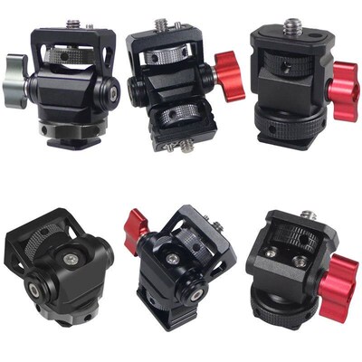 Monitor Mount Holder Tripod Head with Cold Shoe Mount Adapte