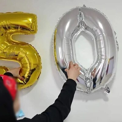 2pcs 32/40inch Happy 50 Birthday Foil Balloons Pink Blue Gol