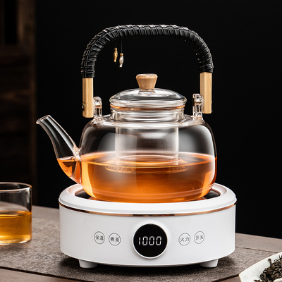 兴梵玻璃煮茶壶高硼硅加厚蒸煮一体煮茶器喷淋式电陶炉煮茶炉装
