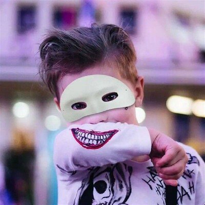 White Masque For Graffiti 12Pcs Half Face Craft Masques