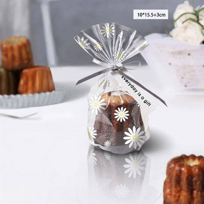 25/50PCS Daisy Candy Bags Transparent Flower Cookies Packagi