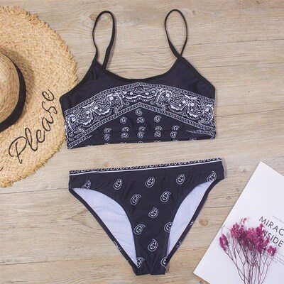 3-14Y Kid Girl Swimwear Falbala Two Pieces Girl Bikini Set B